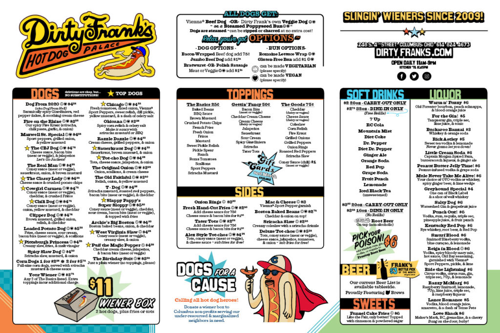 DirtyFranks_LimitedMenu_Image | Dirty Frank's Hot Dog Palace