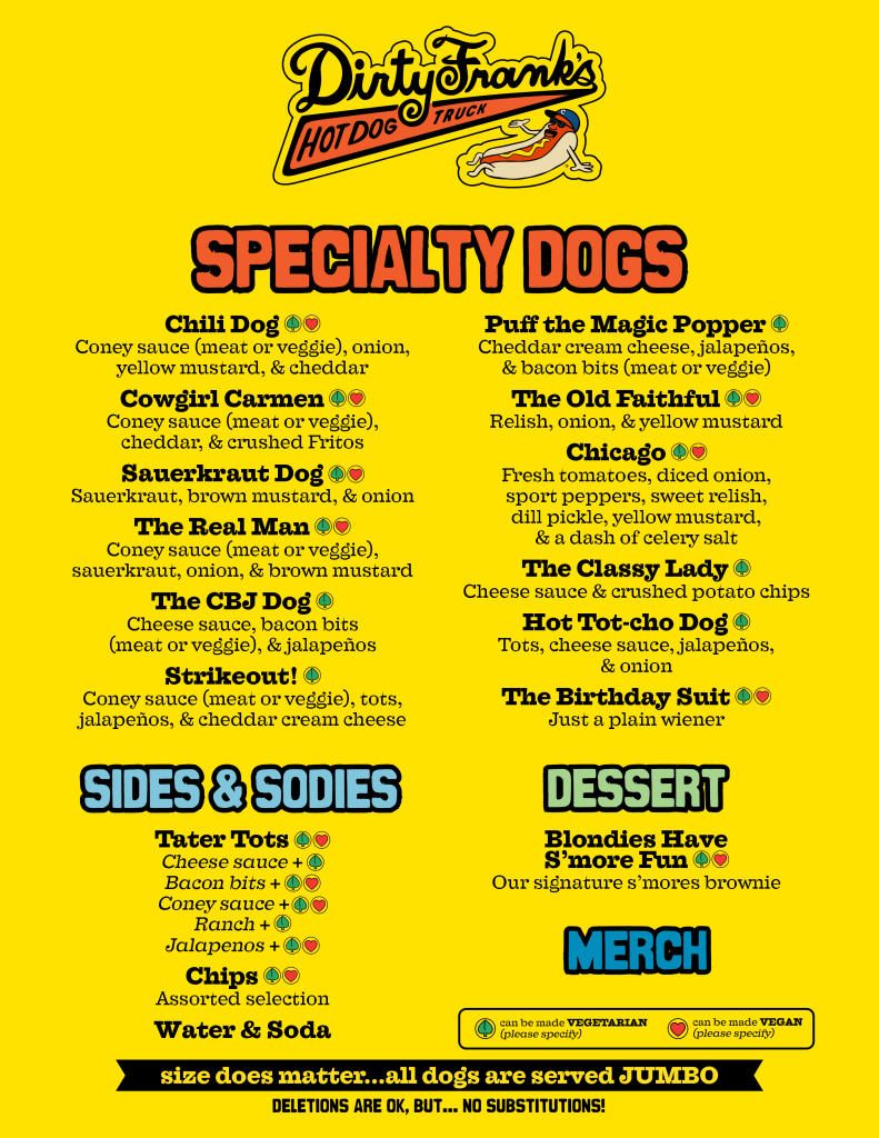 Our Food Truck | Dirty Frank's Hot Dog Palace